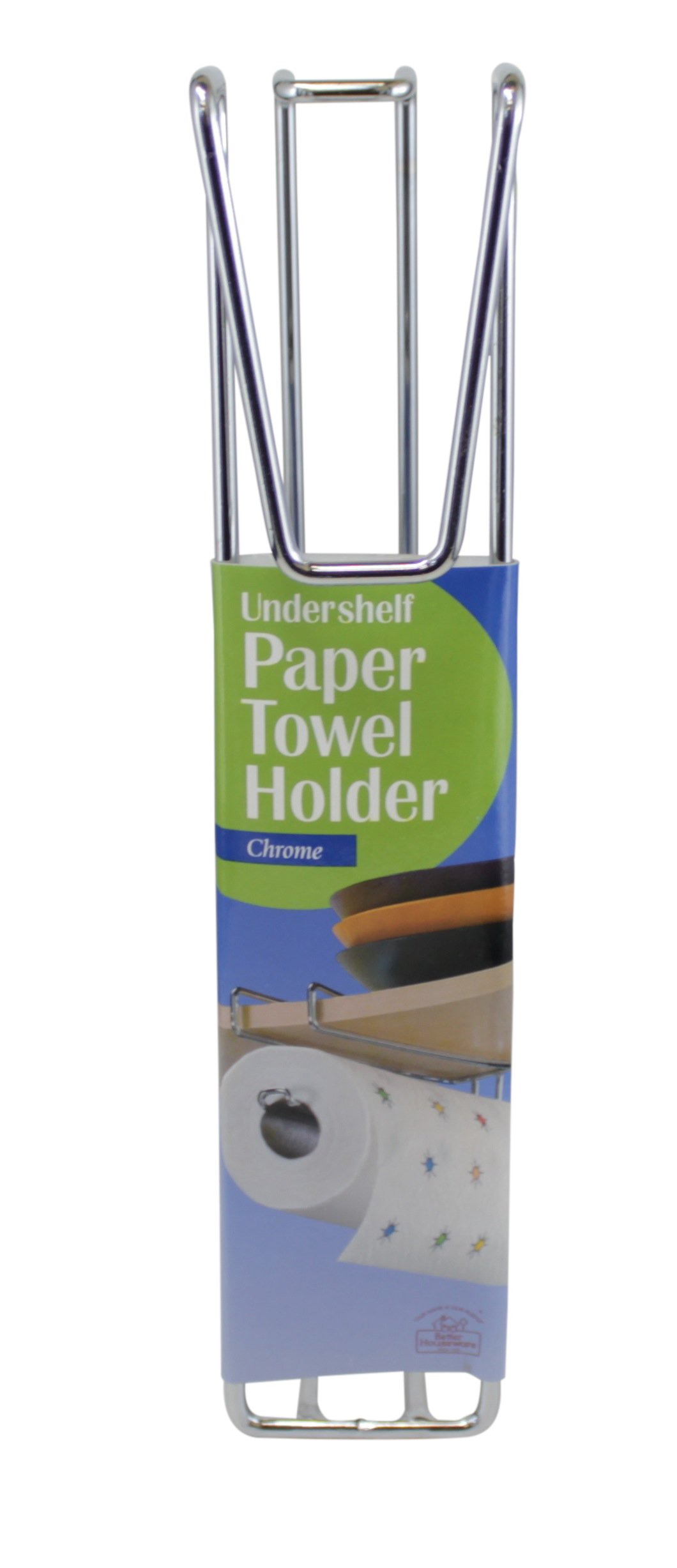 Better Houseware Undershelf Paper Towel Holder, Chrome