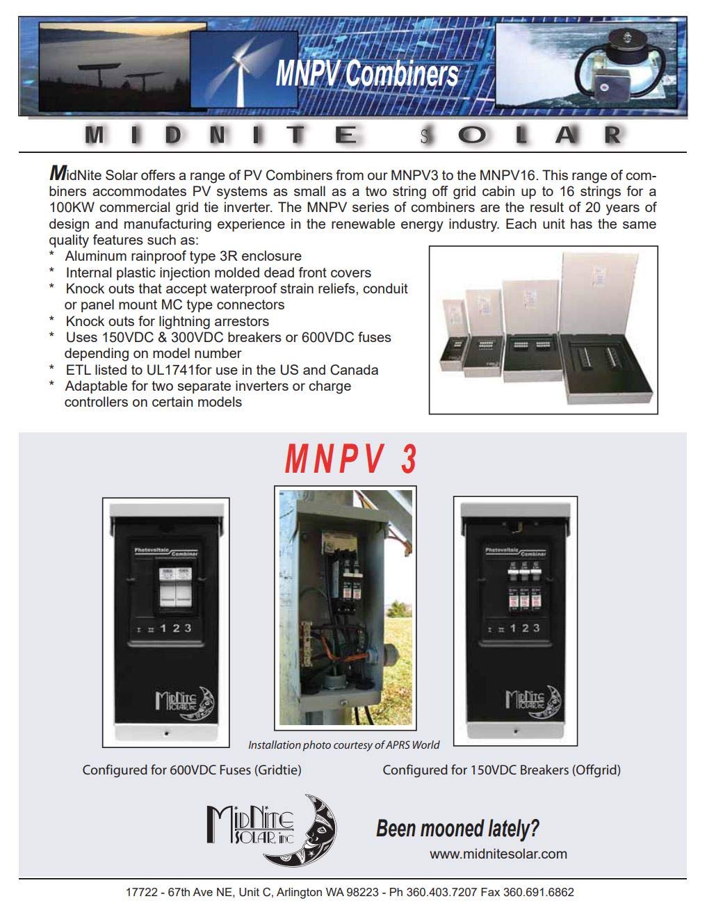 MidNite Solar MNPV3 Combiner