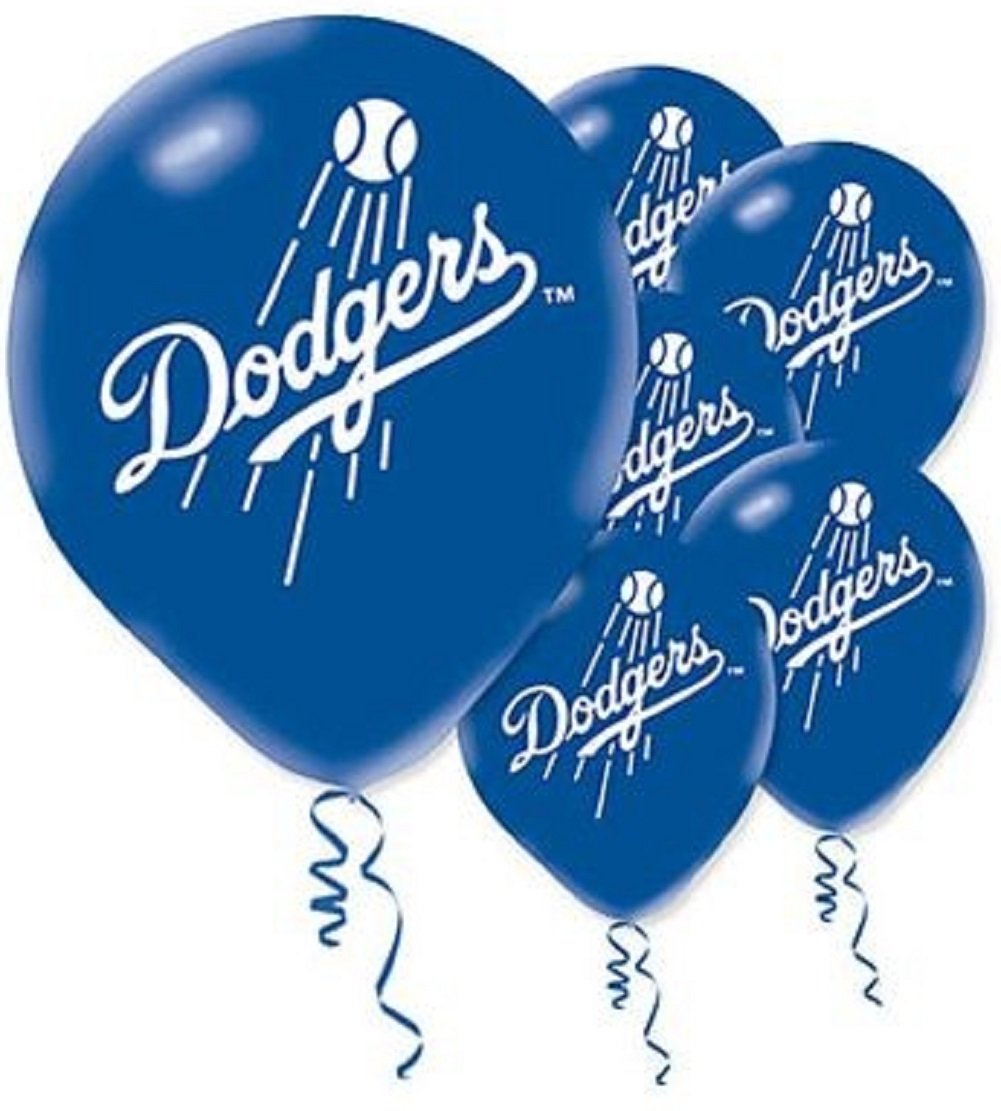 Los Angeles Dodgers MLB Printed Latex Balloons - 12" (Pack Of 6) - Perfect For Game Day Parties & Celebrations