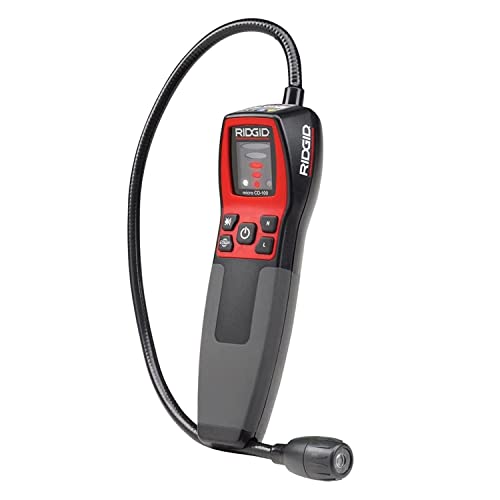 RIDGID 36163 CD-100 Micro Combustible Gas Handheld Diagnostic Detector with 16" Flexible Probe and Visual, Audible, and Vibration Alarms