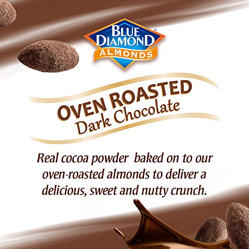 Blue Diamond Almonds Oven Roasted Dark Chocolate Flavored Snack Nuts, 14 Oz Resealable Bag (Pack of 1)