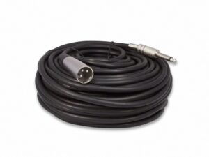 your cable store 100 foot xlr male 3 pin to 1/4" mono microphone cable, unbalanced