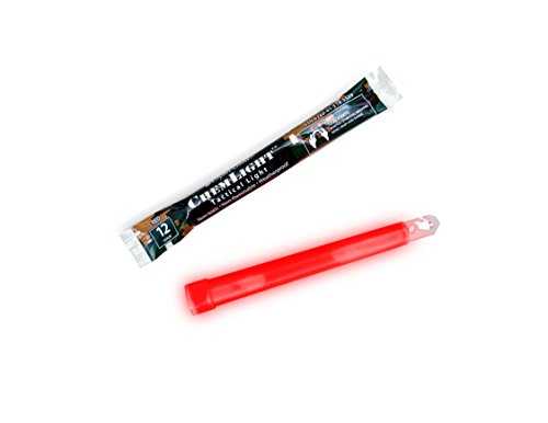 Cyalume Military Grade Red Glow Sticks - Premium Bright 6” ChemLight Emergency Glow Sticks with 8 Hour Duration (Bulk Pack of 10 Chem Lights)