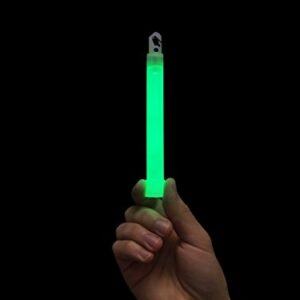 Cyalume Military Grade Green Glow Sticks - Premium Bright 6” ChemLight Emergency Glow Sticks with 12 Hour Duration (Bulk Pack of 10 Chem Lights)