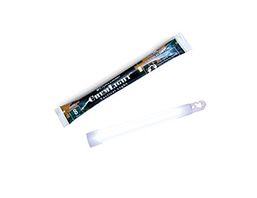 Cyalume Military Grade White Glow Sticks - Premium Bright 6” ChemLight Emergency Glow Sticks with 8 Hour Duration (Bulk Pack of 10 Chem Lights)