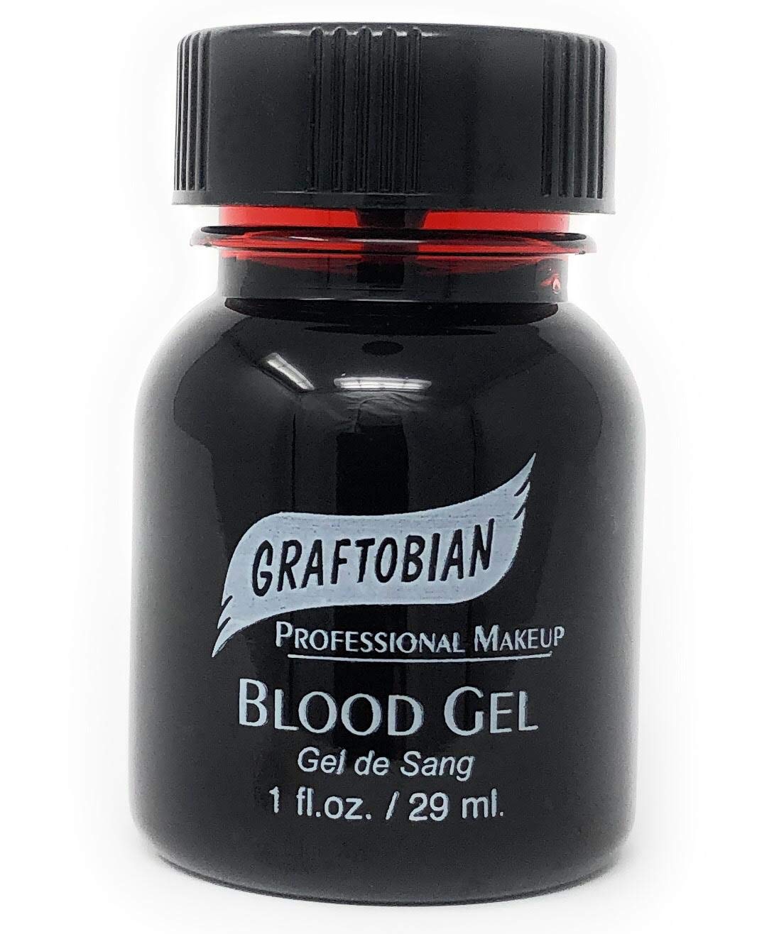 Graftobian Blood Gel 1oz Bottle - Special FX Fake Blood for Halloween - Drips & Never Dries