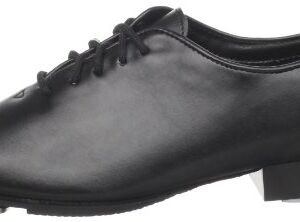 Dance Class Women's PTM101 Full Sole Jazz Tap Oxford,Black,5 M US