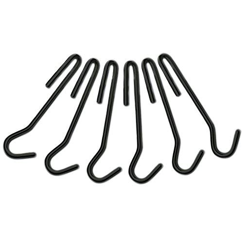 Cuisinart Chef's Classic Cookware Universal Pot Rack Hooks, Matte Black, Set of 6