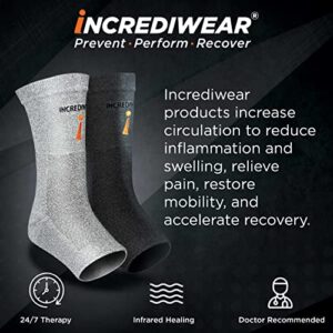 Incrediwear Radical Pain Relief For Aches & Injuries Ankle Brace, Grey, S/M