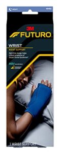 futuro night wrist support, helps provide nighttime relief of carpel tunnel symptoms, breathable, one size