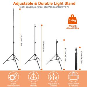 iMountek Backdrop Stand Photographic Studio Photo Backgrounds Adjustable Photo Backdrop Stand Kits with a Carrying Bag Photo Backdrop Stand for Parties/Photography/Wedding