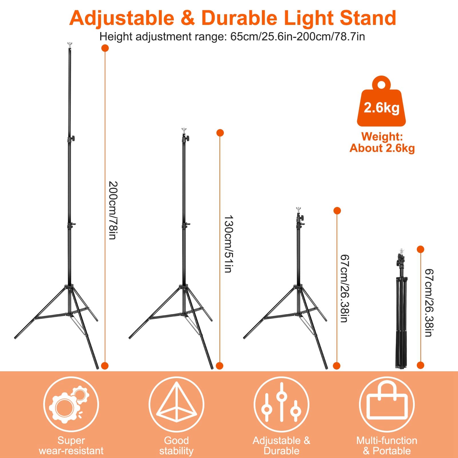 iMountek Backdrop Stand Photographic Studio Photo Backgrounds Adjustable Photo Backdrop Stand Kits with a Carrying Bag Photo Backdrop Stand for Parties/Photography/Wedding