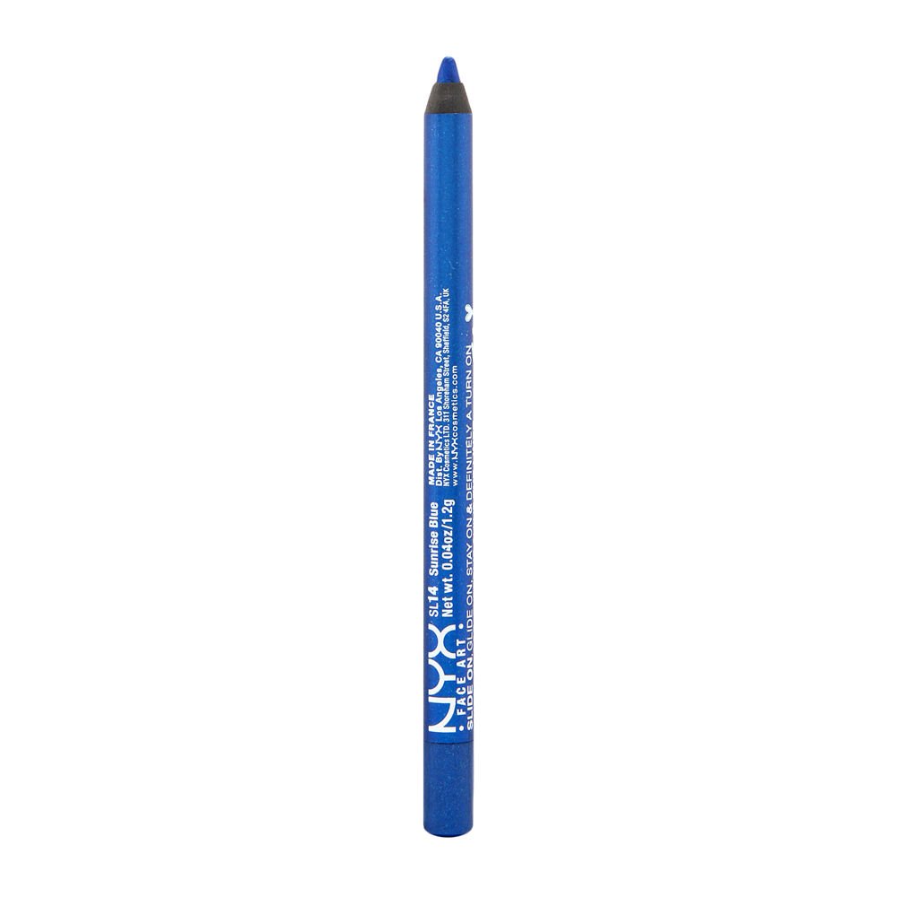 NYX PROFESSIONAL MAKEUP Slide On Pencil, Waterproof Eyeliner Pencil, Sunrise Blue