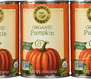 Includes Farmers Market Pumpkin Puree 100% Organic 15oz (Pack of 3)