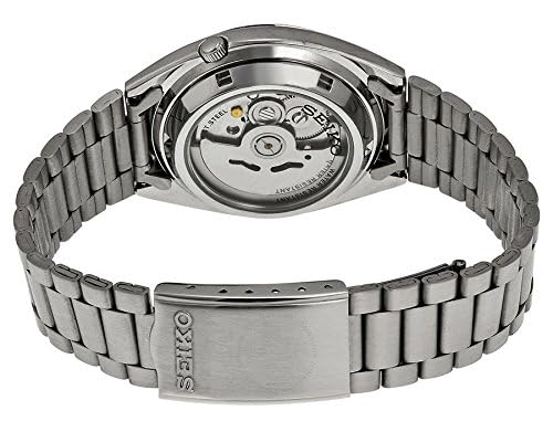 SEIKO SNXS75 Automatic Watch for Men 5-7S Collection - Striking Silver Dial with Day/Date Calendar, Luminous Hands, Stainless Steel Case & Bracelet