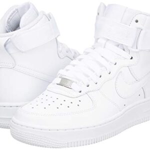 Nike Women's AIR Force 1 HIGH Casual Shoes (8, White/White/White)