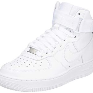 Nike Women's AIR Force 1 HIGH Casual Shoes (8, White/White/White)