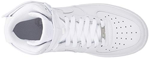 Nike Women's AIR Force 1 HIGH Casual Shoes (8, White/White/White)