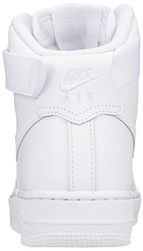 Nike Women's AIR Force 1 HIGH Casual Shoes (8, White/White/White)