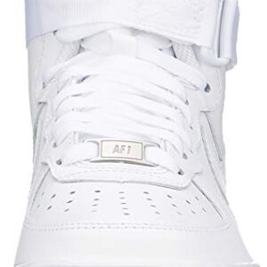 Nike Women's AIR Force 1 HIGH Casual Shoes (8, White/White/White)