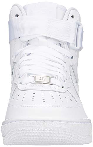 Nike Women's AIR Force 1 HIGH Casual Shoes (8, White/White/White)