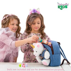 Naturally KIDS Unicorn Backpack, Unicorn Toys for Girls Age 4-6, Toys for 3 Year Old Girl Gifts Birthday