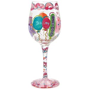 lolita it’s my birthday painted wine glass gift