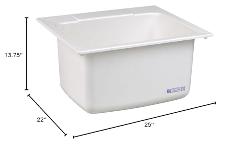 Mustee 10C Utility Sink, 22 x 25-Inch, White