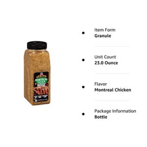 McCormick Grill Mates Montreal Chicken Seasoning, 23 oz - One 23 Ounce Container of Montreal Chicken Seasoning with Blend of Garlic, Onion, Black and Red Pepper and Paprika for Meats and Seafood