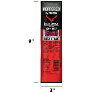 Jack Link’s Premium Cuts Beef Steak, Peppered, 12 Count, 1 Oz Strips – Great Protein Snack with 11g of Protein and 1g of Carbs Per Serving