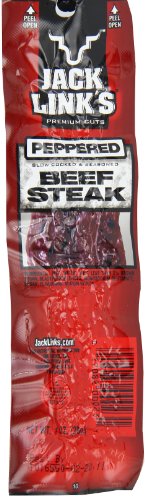 Jack Link’s Premium Cuts Beef Steak, Peppered, 12 Count, 1 Oz Strips – Great Protein Snack with 11g of Protein and 1g of Carbs Per Serving