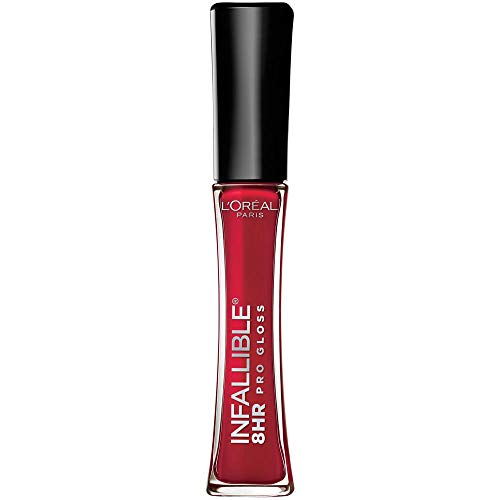 L’Oreal Paris Makeup Infallible 8 Hour Hydrating Lip Gloss, Red Fatale, 0.21 Fl Oz