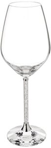 swarovski crystalline red wine glasses, set of 2, clear