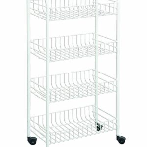 Metaltex USA Inc. 4-tier Rolling Cart, White