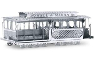 fascinations metal earth san francisco cable car 3d metal model kit,silver