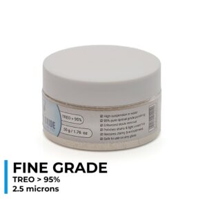 Glass Polish 90001 Cerium Oxide Fine Grade Glass Polishing Powder - TREO 95% - 2.5 microns – 1.76 Oz - White