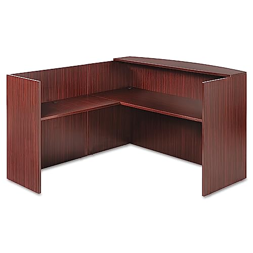 Alera VA324424MY Valencia Reversible Reception Return, 44w X 23 5/8d X 41 1/2h, Mahogany