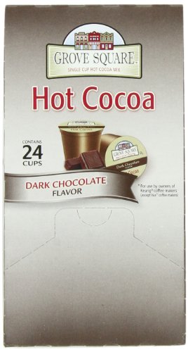 Grove Square Hot Cocoa Pods, Dark Chocolate, Single Serve (Pack of 24) (Packaging May Vary)