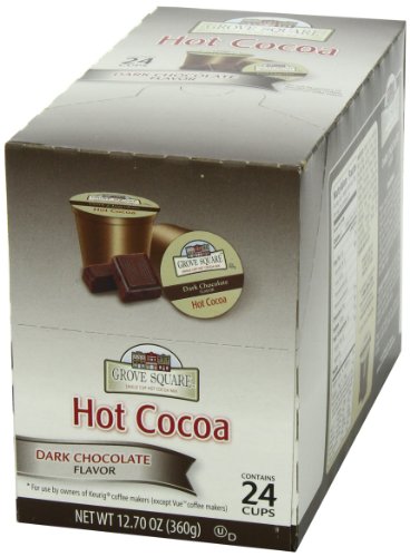 Grove Square Hot Cocoa Pods, Dark Chocolate, Single Serve (Pack of 24) (Packaging May Vary)