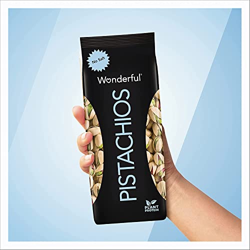 Wonderful Pistachios In Shell, Roasted with No Salt Nuts, 16 Ounce Bag, Protein Snack, On the Go Healthy Snack (16 oz)