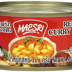 Maesri Thai Red Curry Paste - 4 oz (Pack of 4)