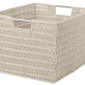 Whitmor Rattique Storage Tote, Latte