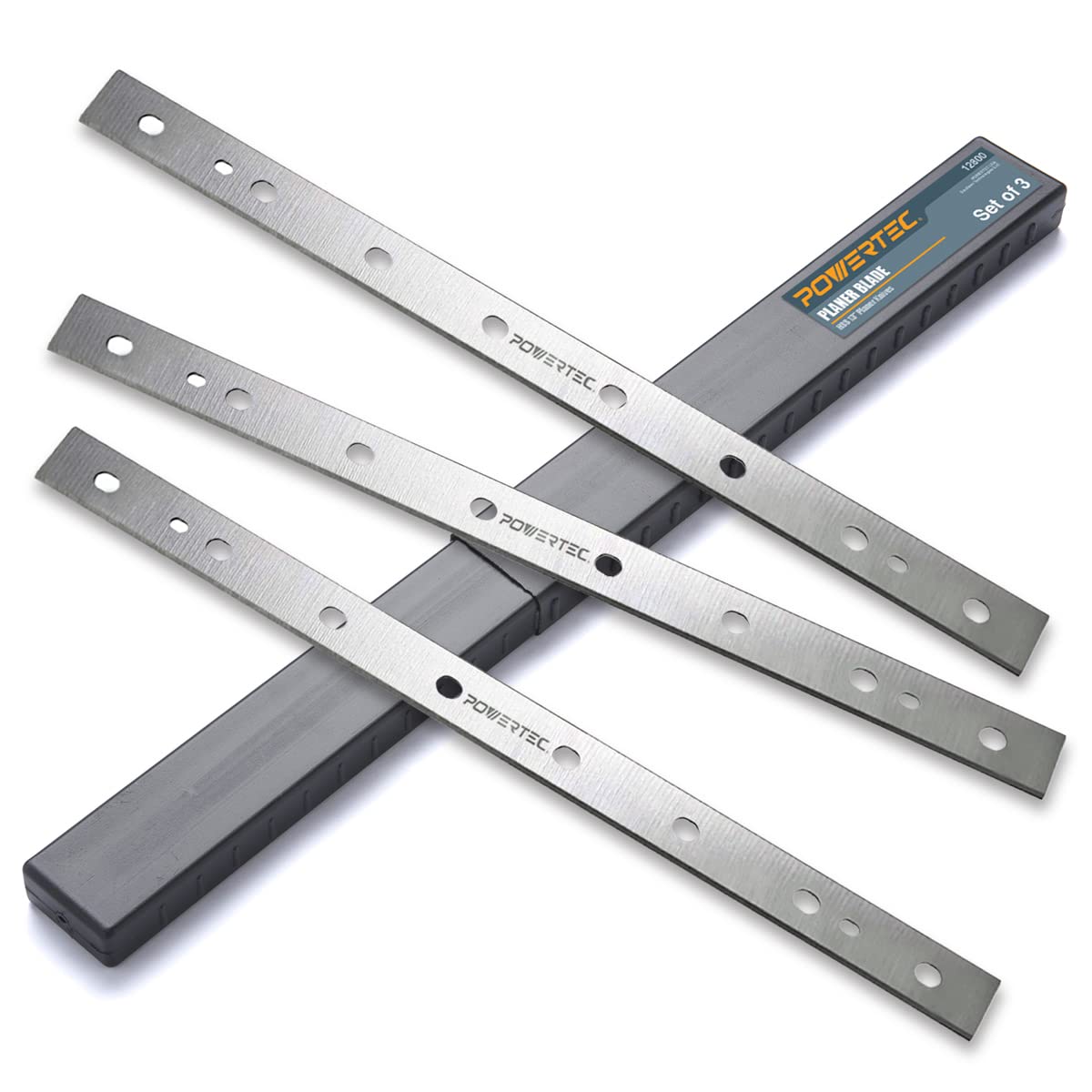 POWERTEC 13 Inch Planer Blades for DeWalt DW735, DW735X Planer, Replacement for DW7352 Planer Knives, Set of 3 (12800)