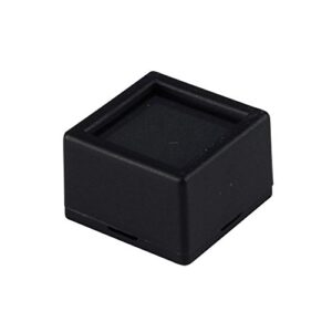 12 gem jars - black square glass top with 2-sided foam insert gemstones jewelry display