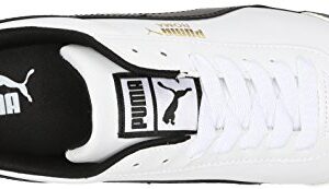 PUMA Men's ROMA BASIC Sneaker, white-black, 10.5