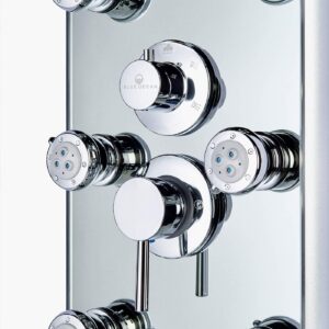 Blue Ocean 52" Aluminum SPA392M Shower Panel Column Tower with Rainfall Shower Head, 8 Multi-functional Nozzles