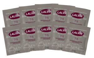 lalvin - ux-y1xe-idoi wine yeast 71b yeast, 10 packs, multicolor