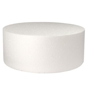 round cake dummy, styrene - 8 inch diameter x 4 inch high