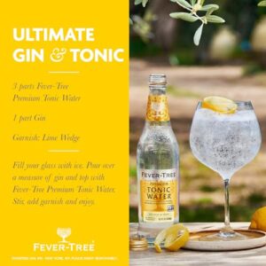 Fever Tree Indian Tonic Water - Premium Quality Mixer - Refreshing Beverage for Cocktails & Mocktails. Naturally Sourced Ingredients, No Artificial Sweeteners or Colors - 500 ML Bottles - Pack of 8