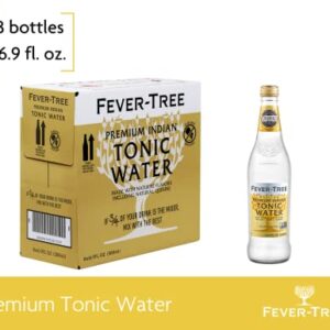 Fever Tree Indian Tonic Water - Premium Quality Mixer - Refreshing Beverage for Cocktails & Mocktails. Naturally Sourced Ingredients, No Artificial Sweeteners or Colors - 500 ML Bottles - Pack of 8